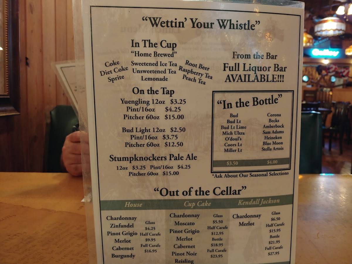 Menu at Stumpknockers Restaurants, Inverness