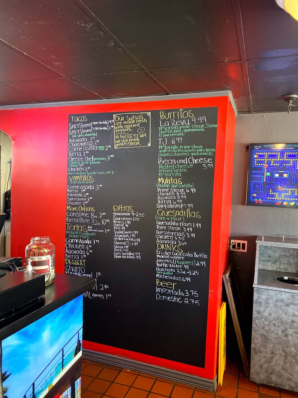 Menu at Tacos tj 664 restaurant, Wichita