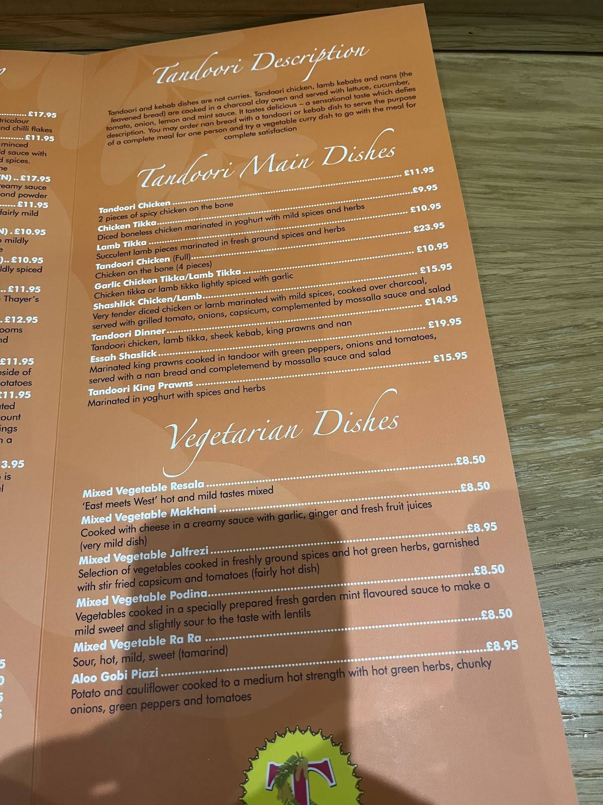 Menu at Tamarind Restaurant & Bar Tredegar, Tredegar