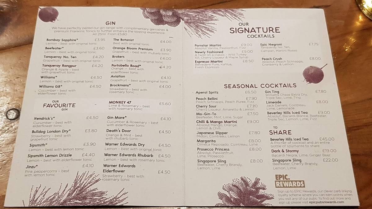 Menu at The Golden Ball Pub and Kitchen, Maidenhead