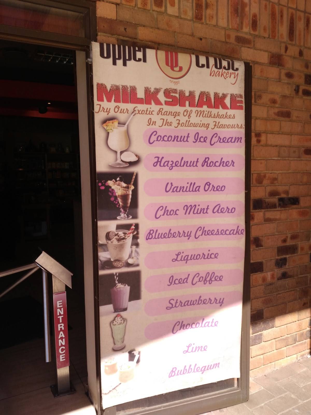 Menu at The Original Uppercrust Bakery, Lenasia