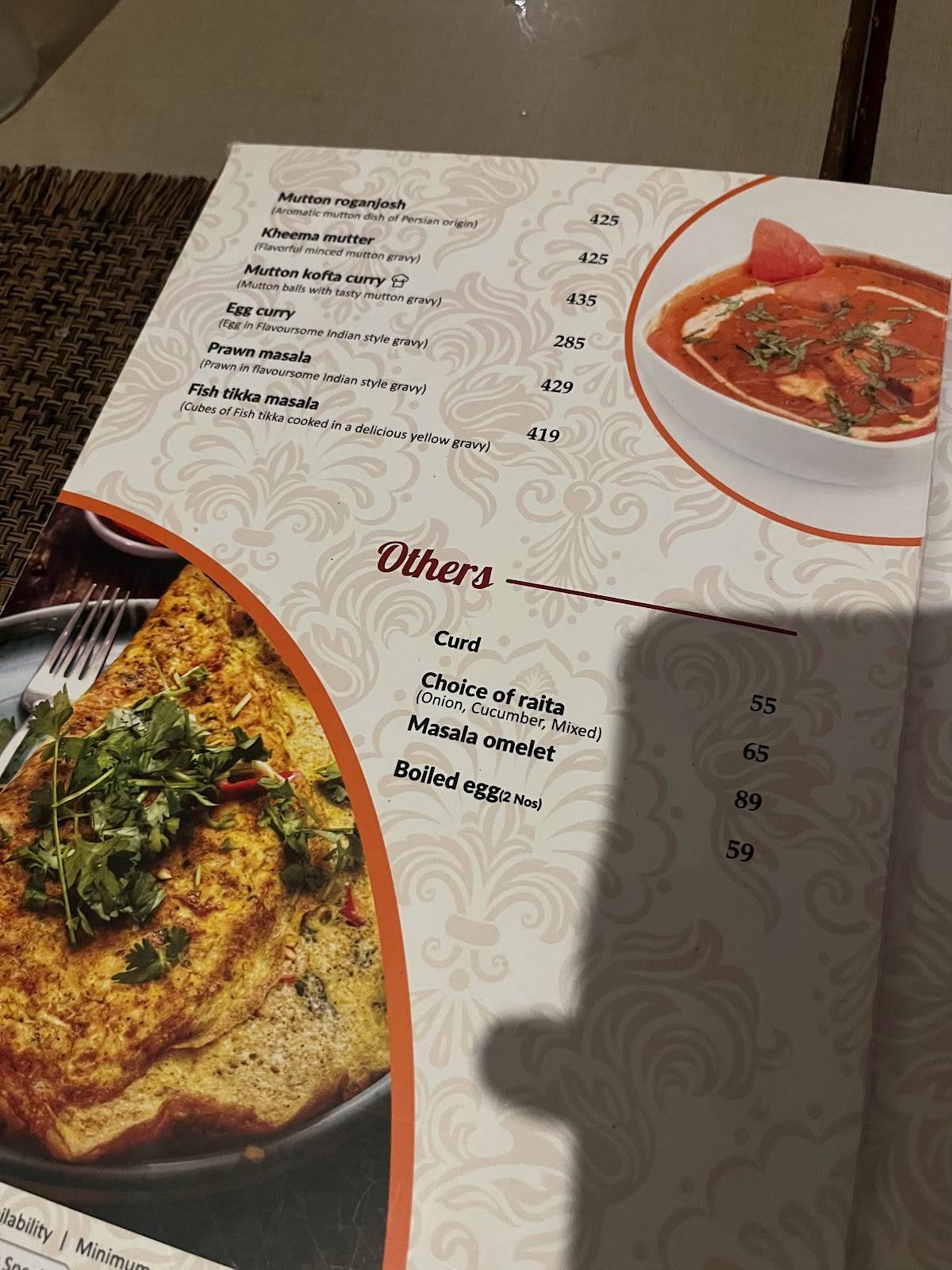 Menu at The Waterfall Restaurant, Chennai