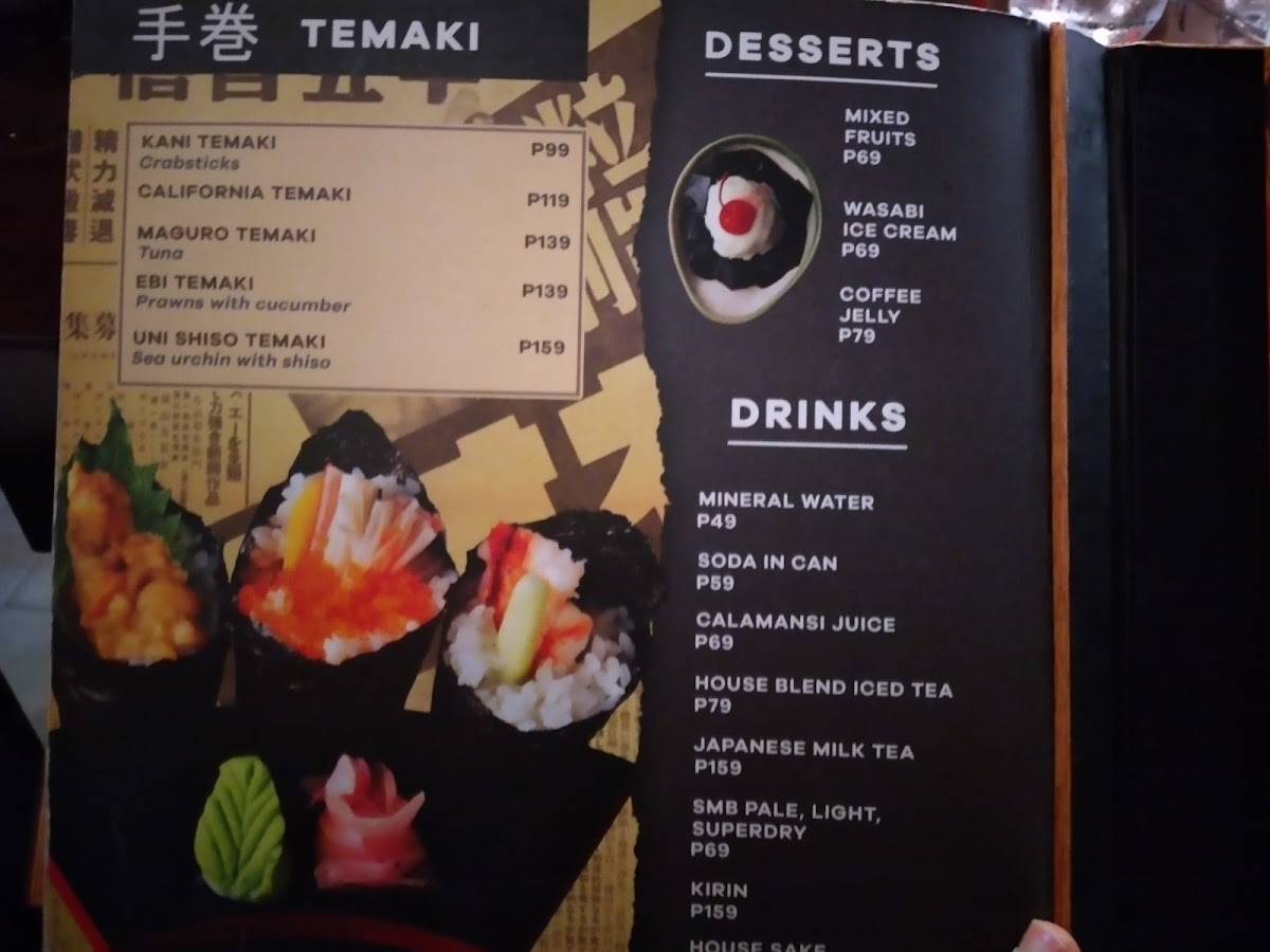 Menu at Yaku Japanese Grill restaurant, Mandaluyong, 5th Level The Podium