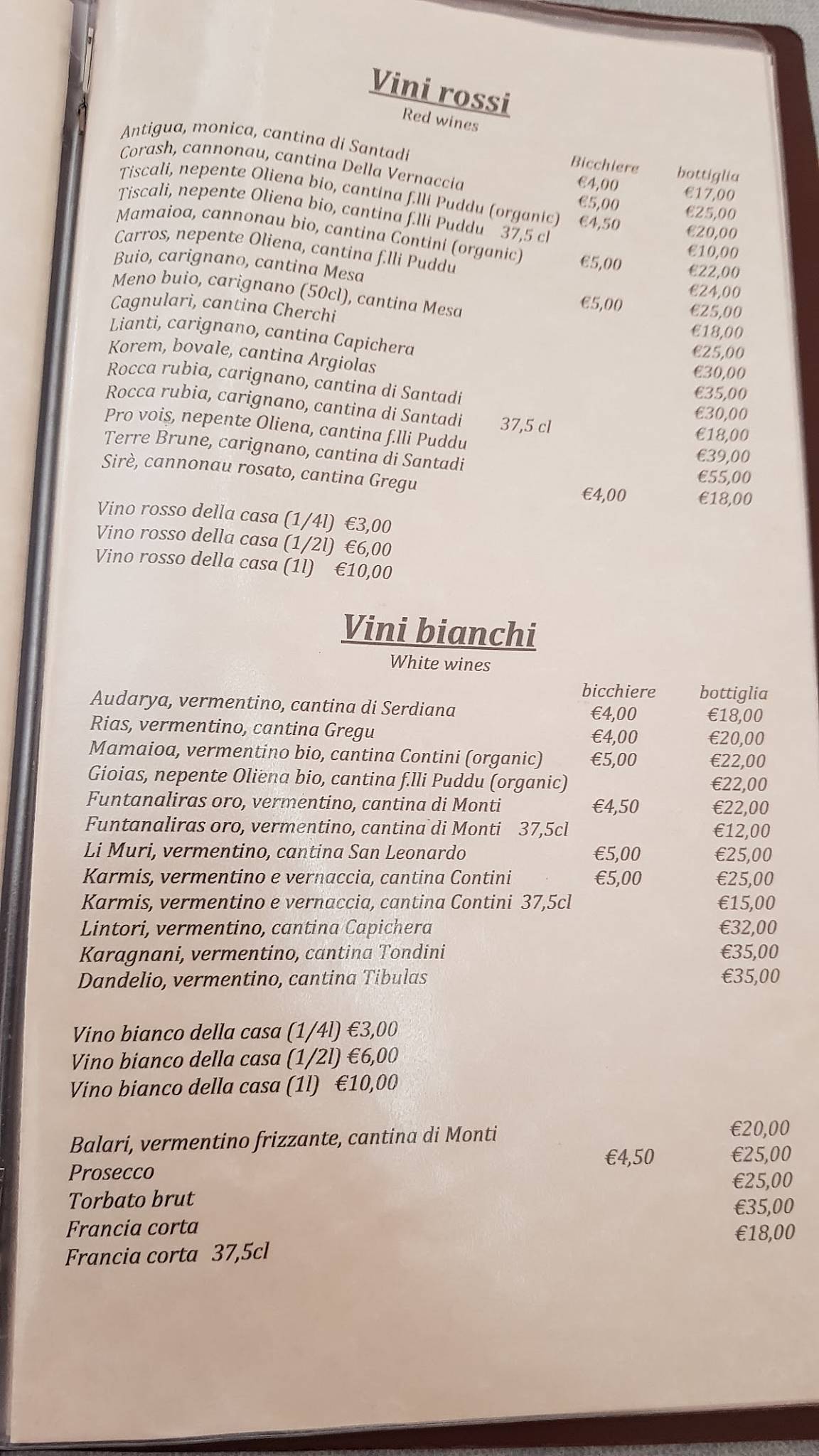 Menu da Zara Cafè - Trattoria da Nicolino ristorante, San Pantaleo