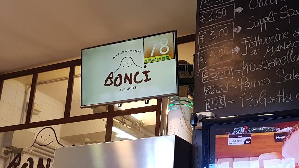 Menu at Bonci Pizzarium pizzeria, Rome