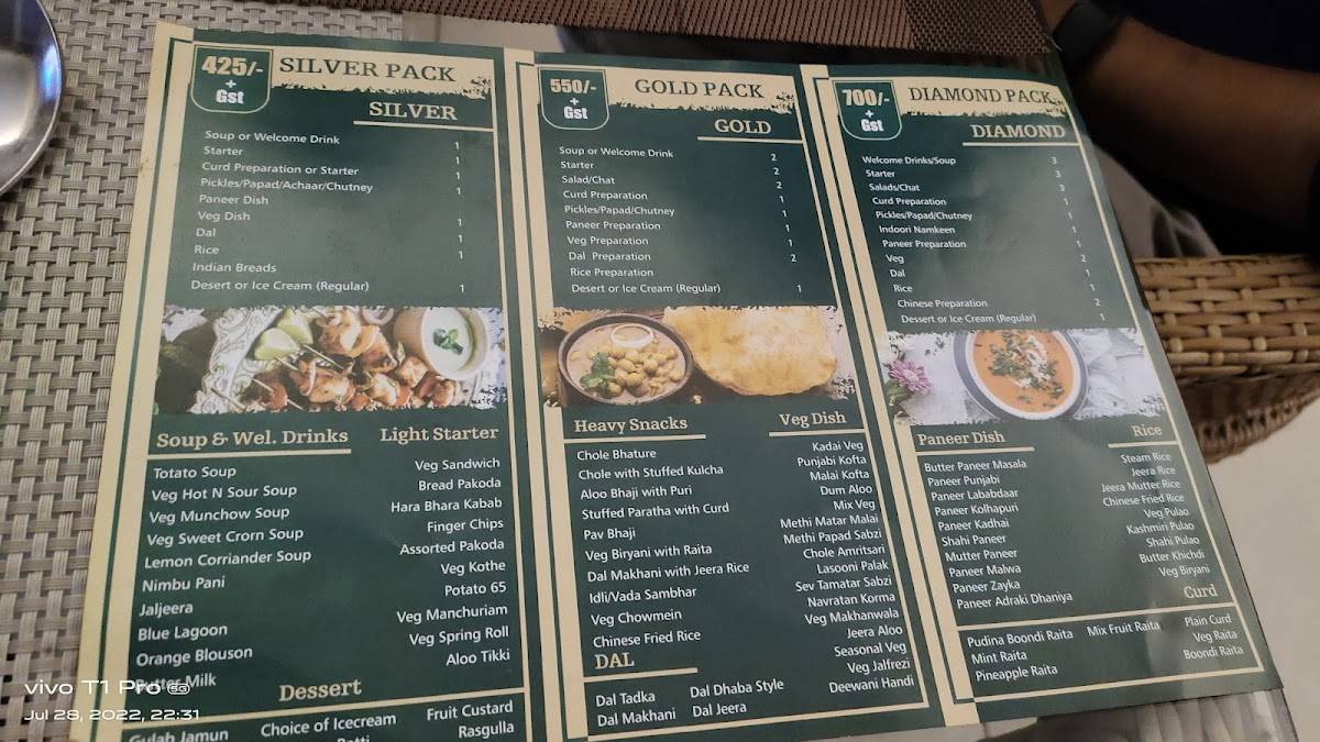 Menu at Rooftop Restaurant Patang, Indore
