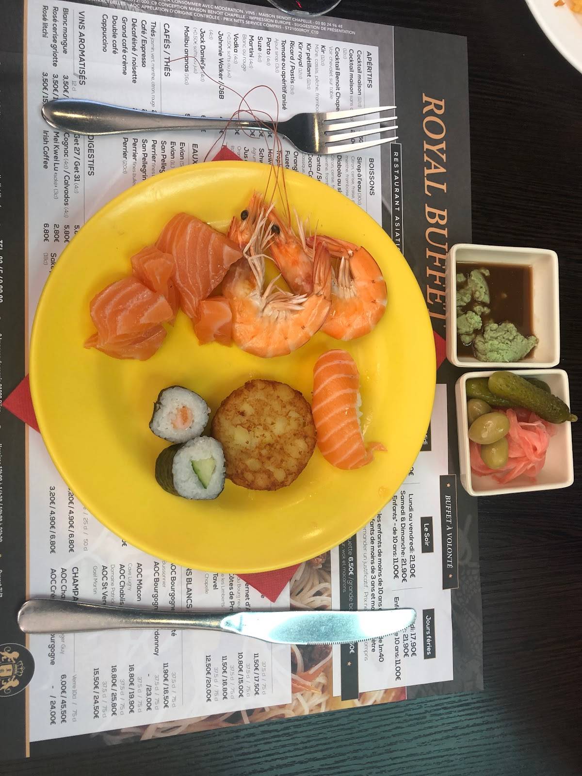 Menu au Royal Buffet restaurant, Dijon