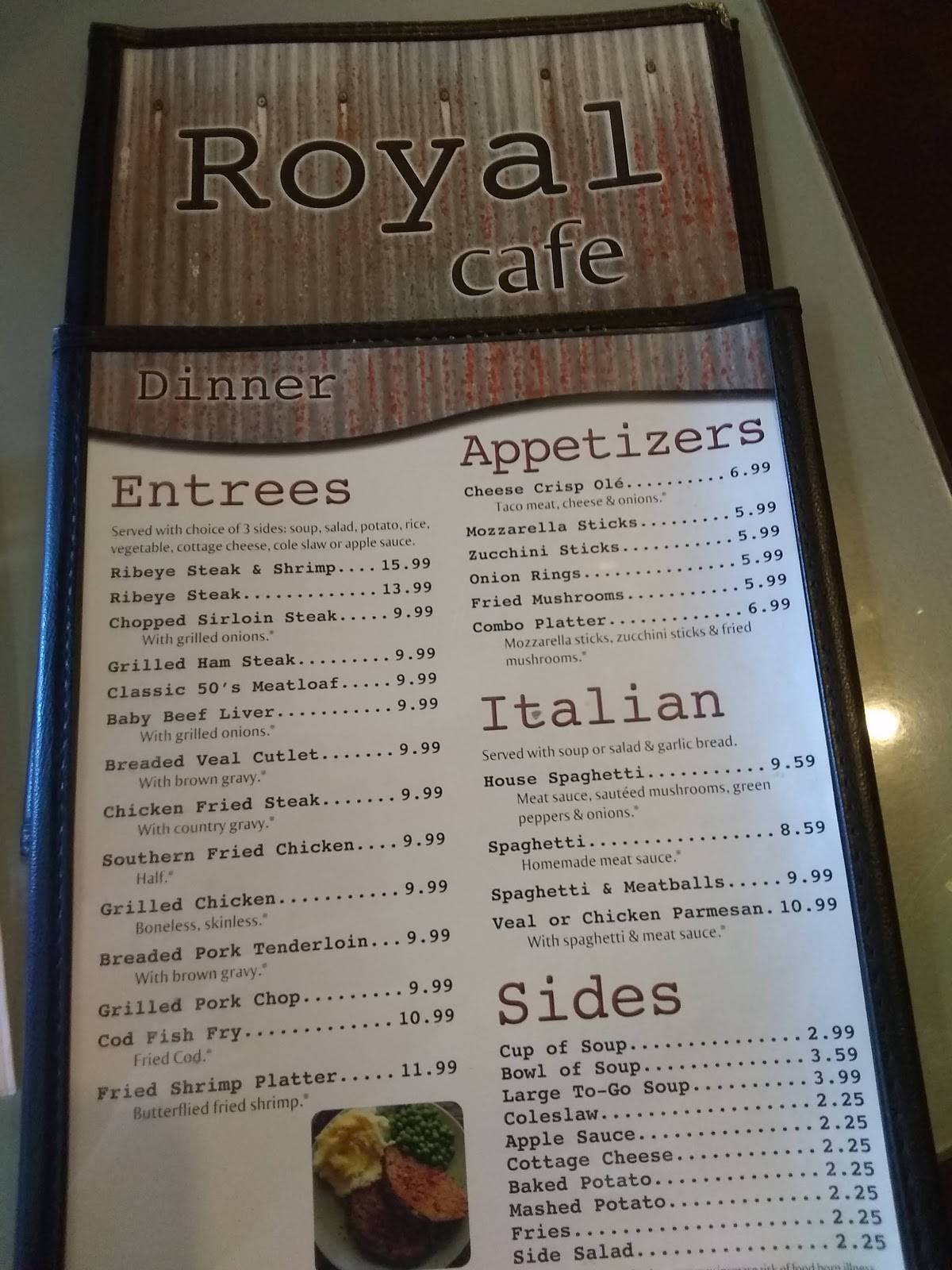 Menu at Royal Cafe, Sun City, Grand Ave