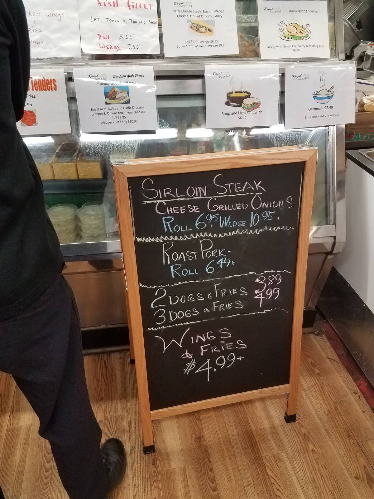 Menu at Royal Scarlet Deli restaurant, White Plains