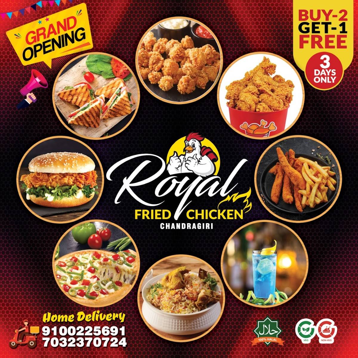 Menu at Royal fried chicken chandragiri, Tirupati