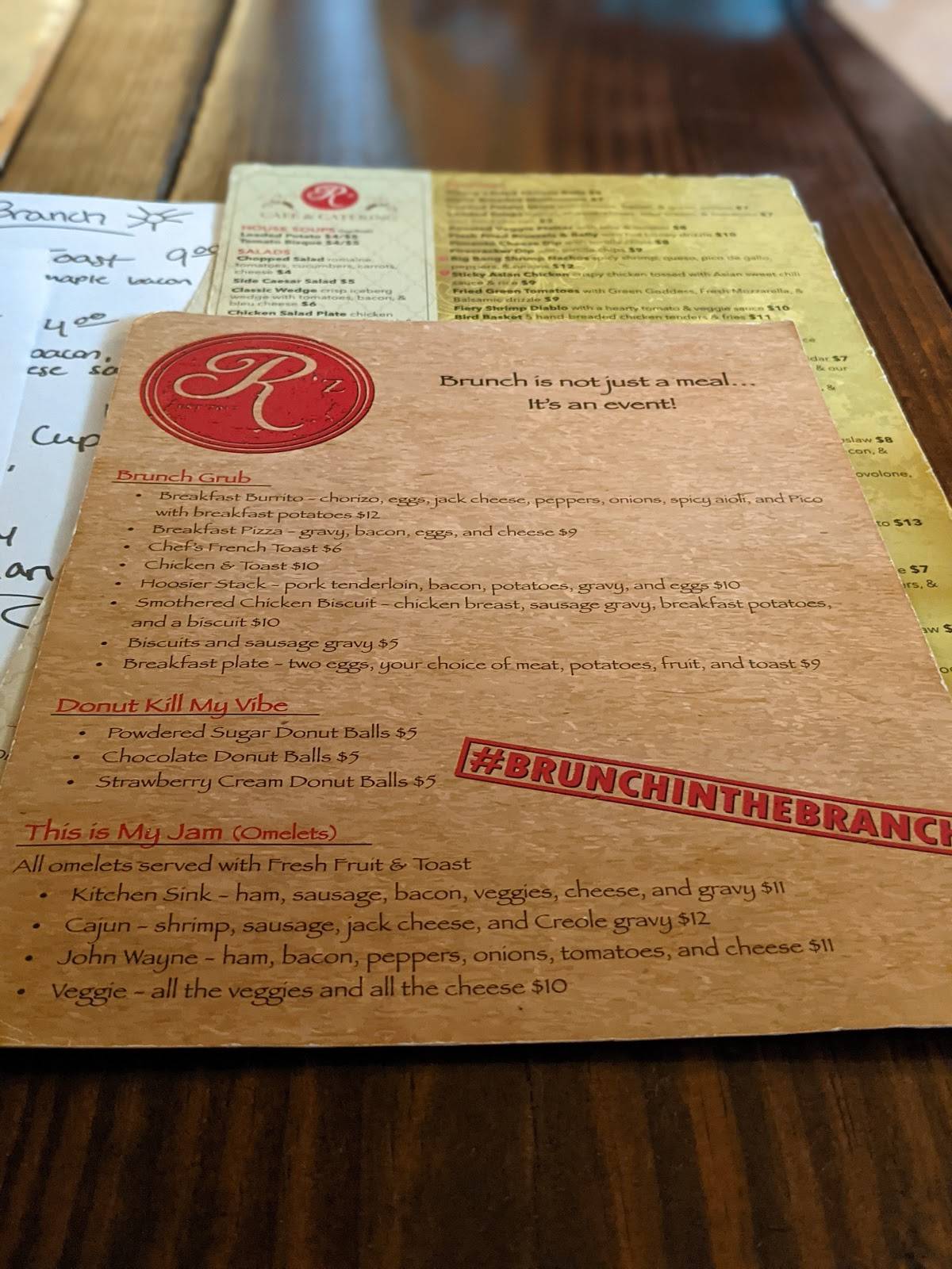 Menu at R'z Cafe And Catering, Fort Branch