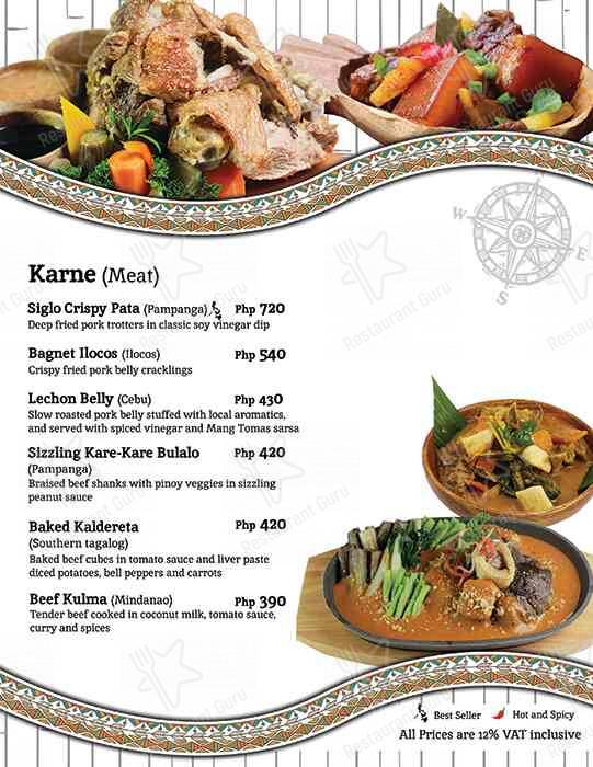 Menu at SIGLO MODERN FILIPINO restaurant, Tagaytay, Tagaytay - Calamba Rd