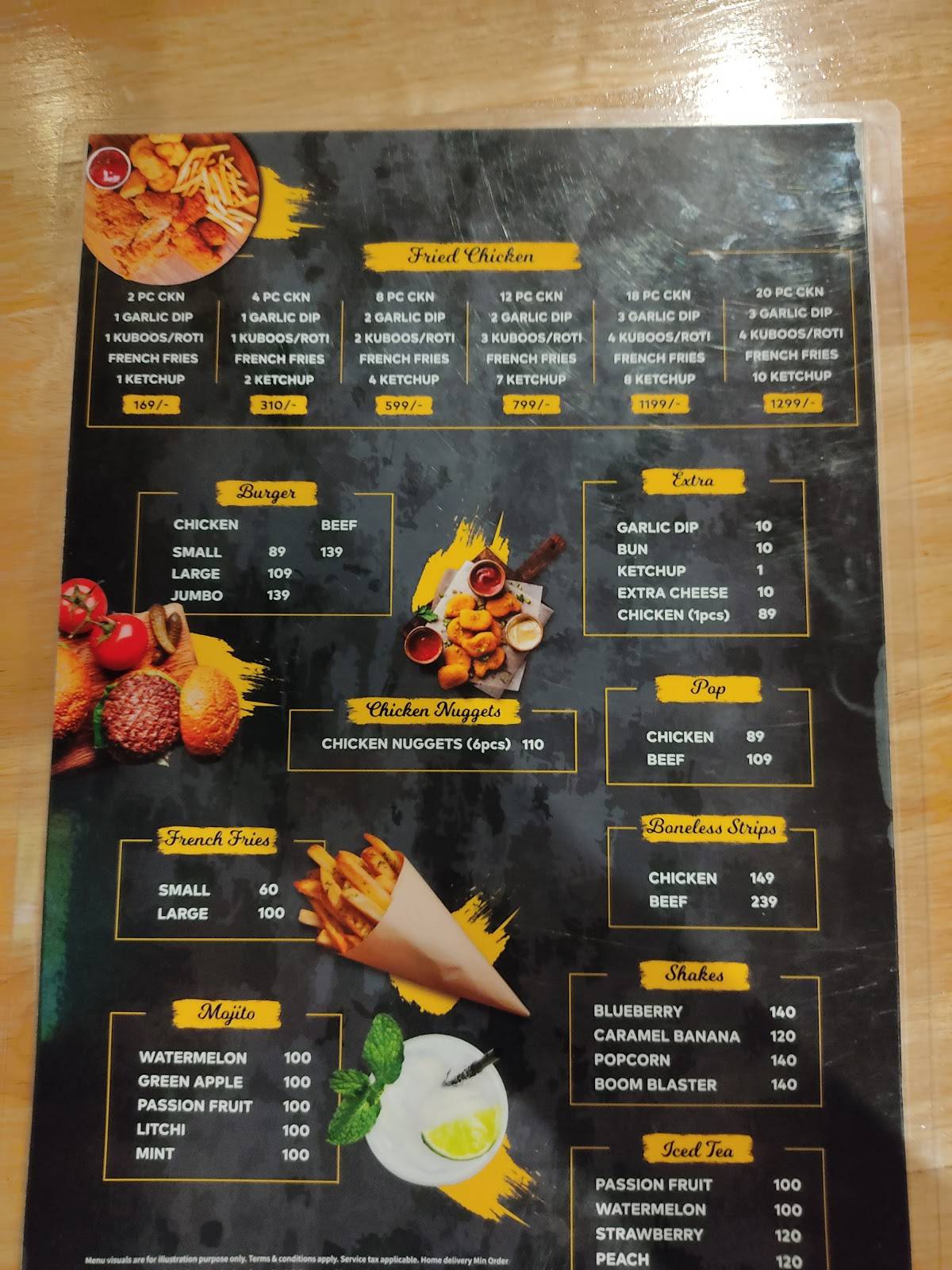 Menu at SUFI DARBAB, Kozhikode