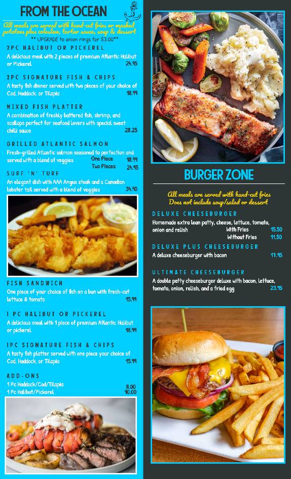 Menu at Sal's Family Restaurant, Sarnia