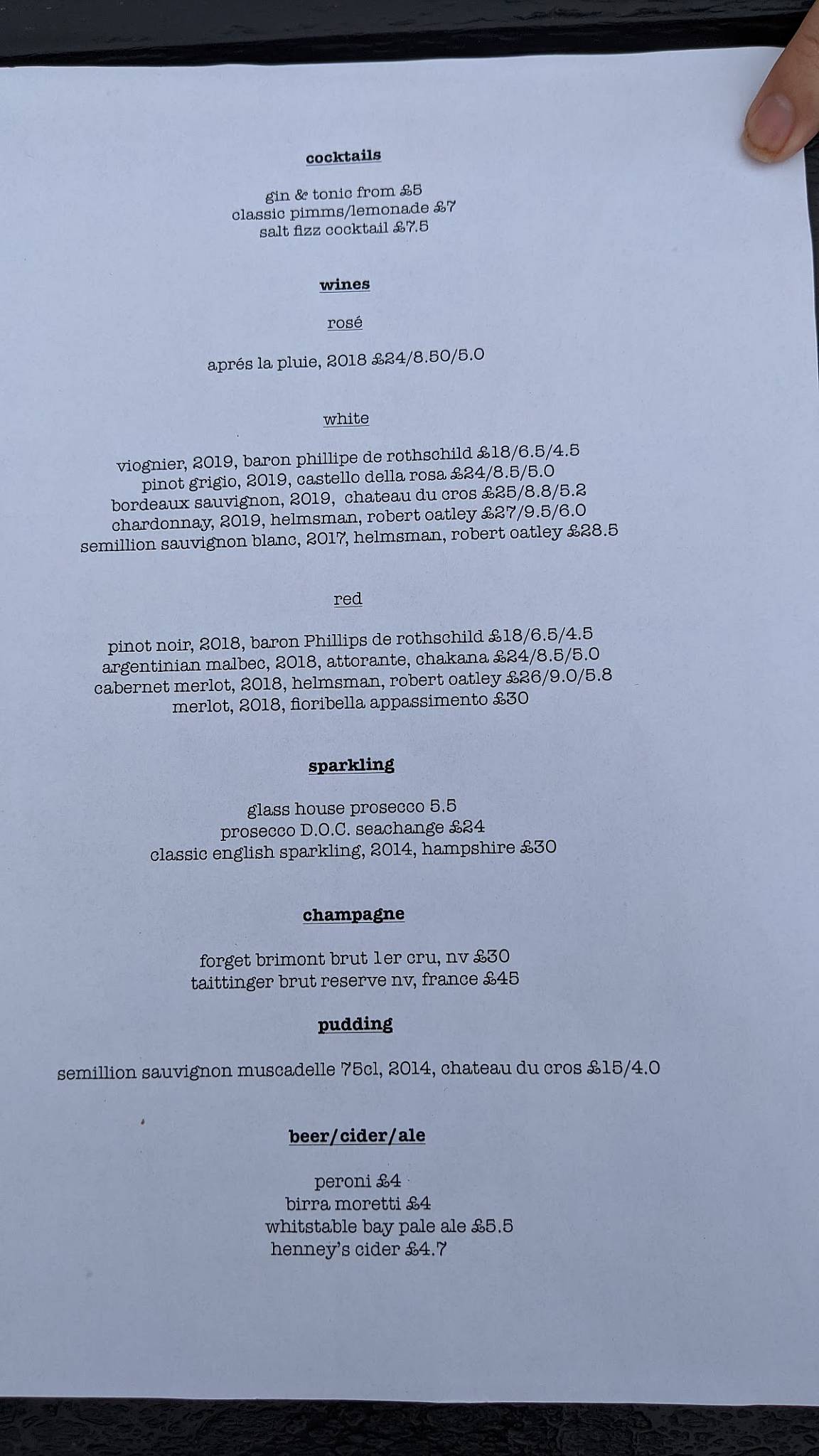 Menu at Salt Café cafe, Fareham
