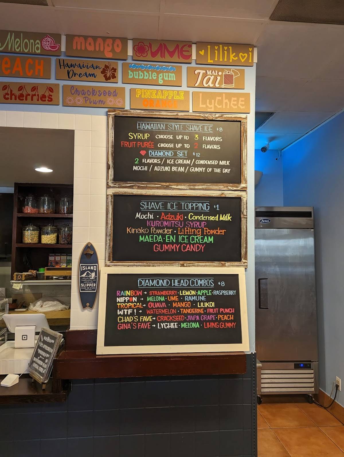 Menu at Diamond Head General Store restaurant, San Bruno