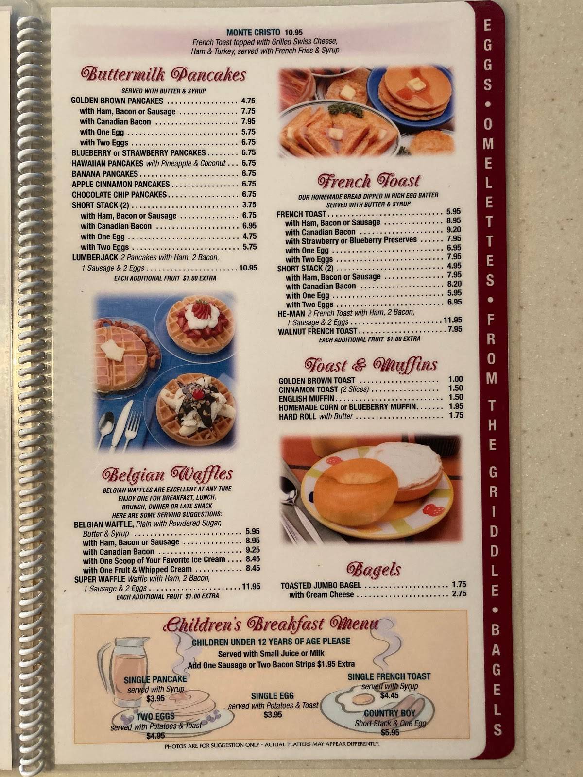 Menu at Village Diner restaurant, Saugerties, 140 Main St