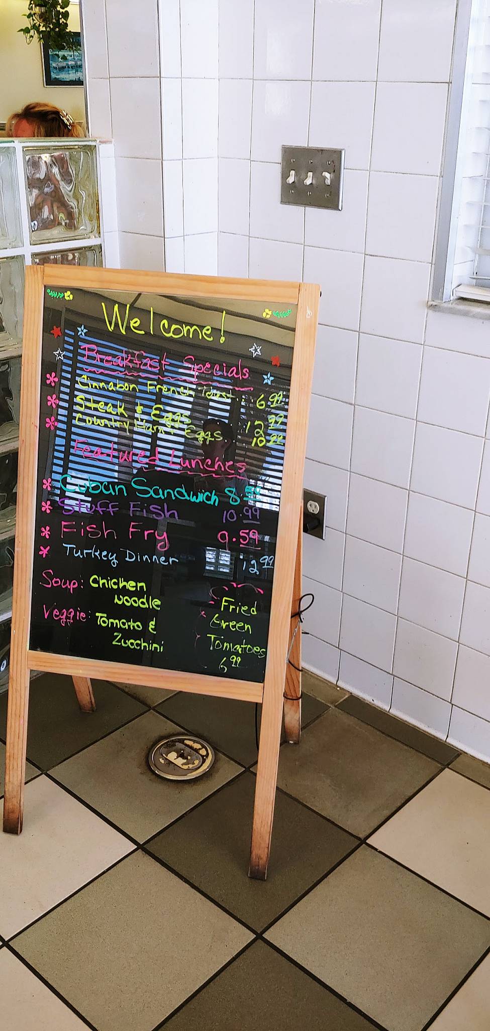 Menu at Sebring Diner restaurant, Sebring, US Hwy 27 S