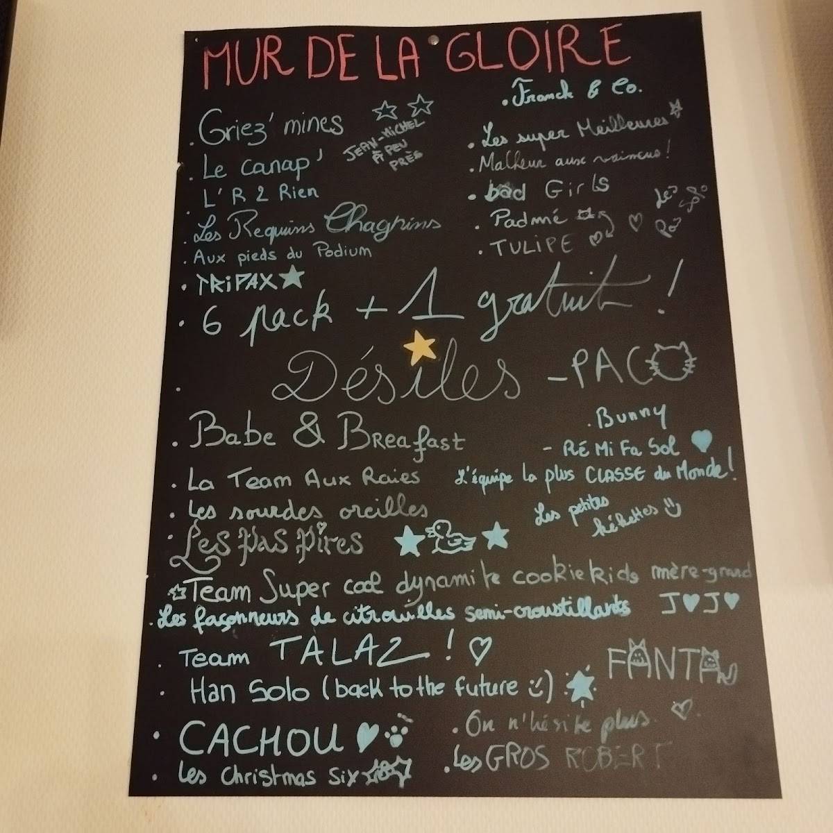 Menu at Shark Poule pub & bar, Brest