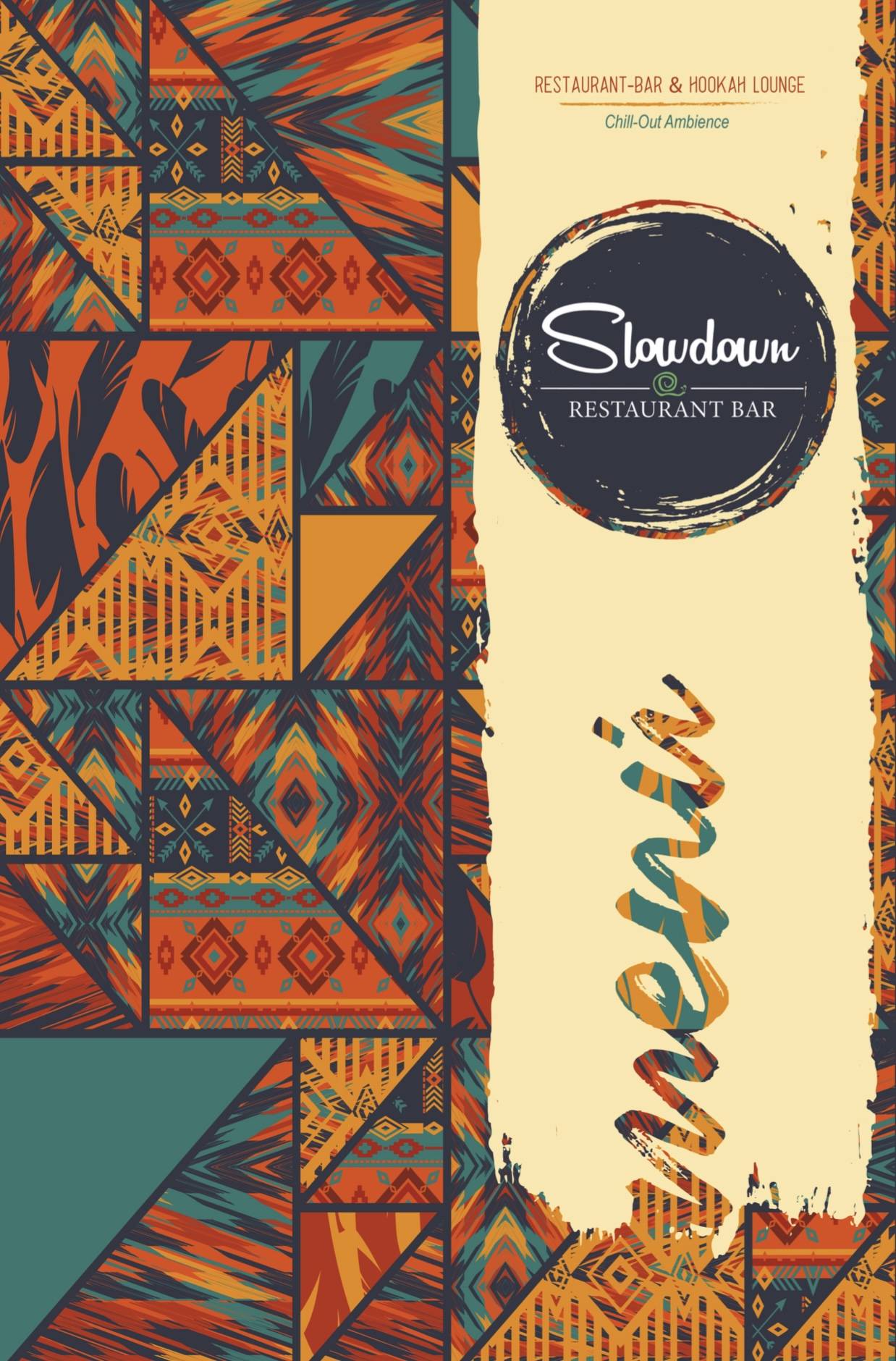 Menu at Slow down pub & bar, Mexicali