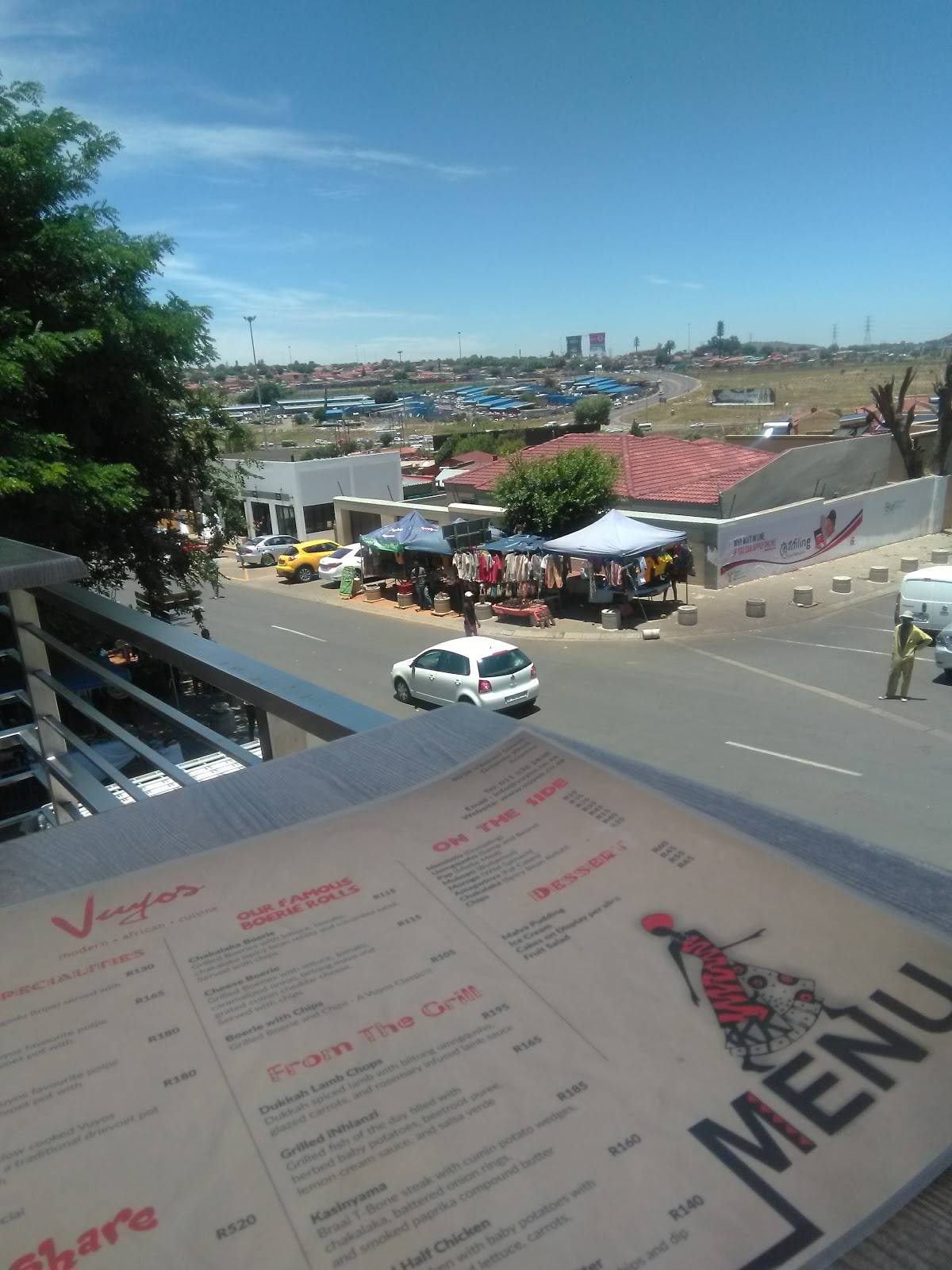 Menu at Sakhumzi Restaurant, Soweto