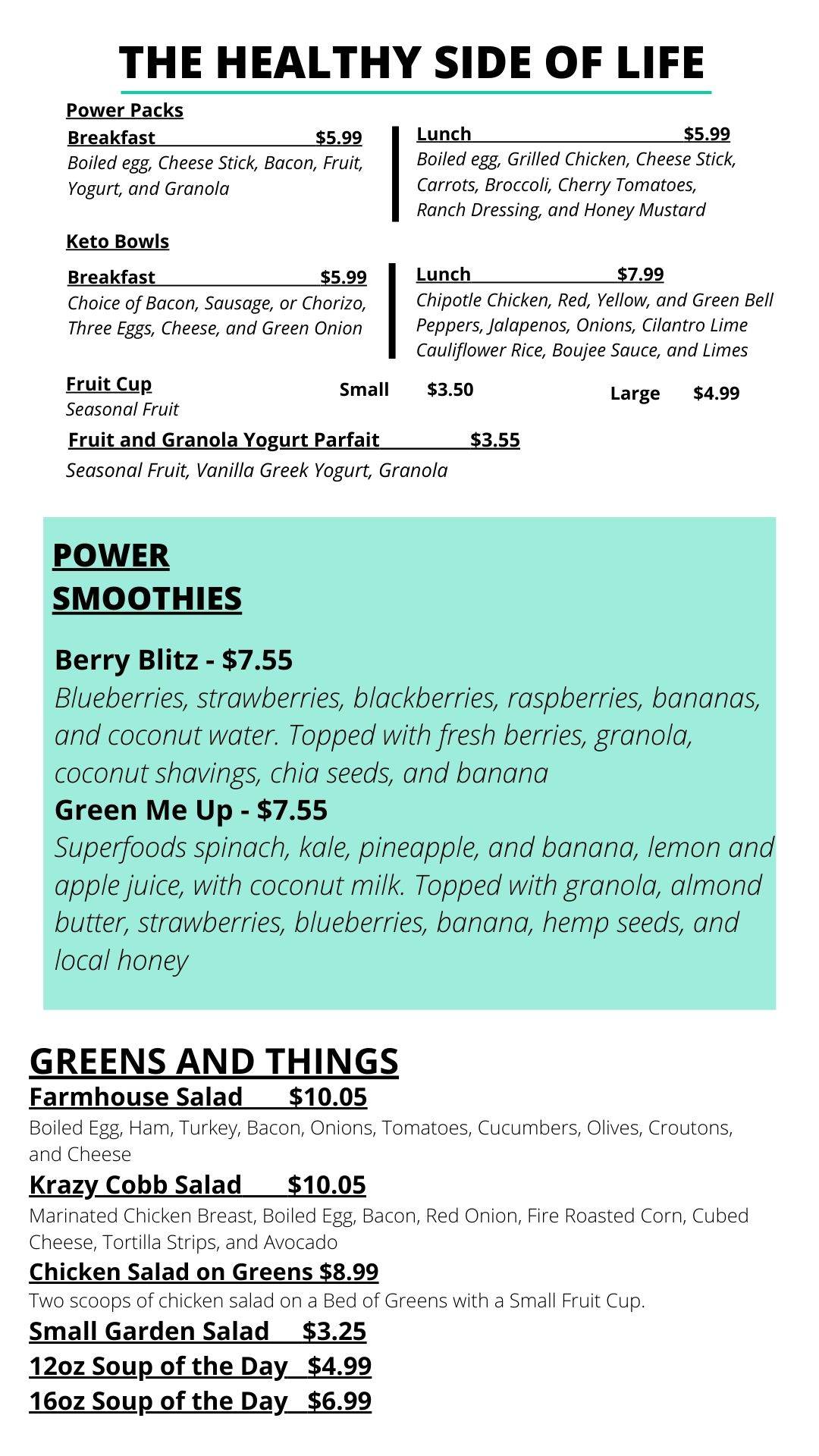Menu at Stay Grounded Coffee Cafe, Bonham