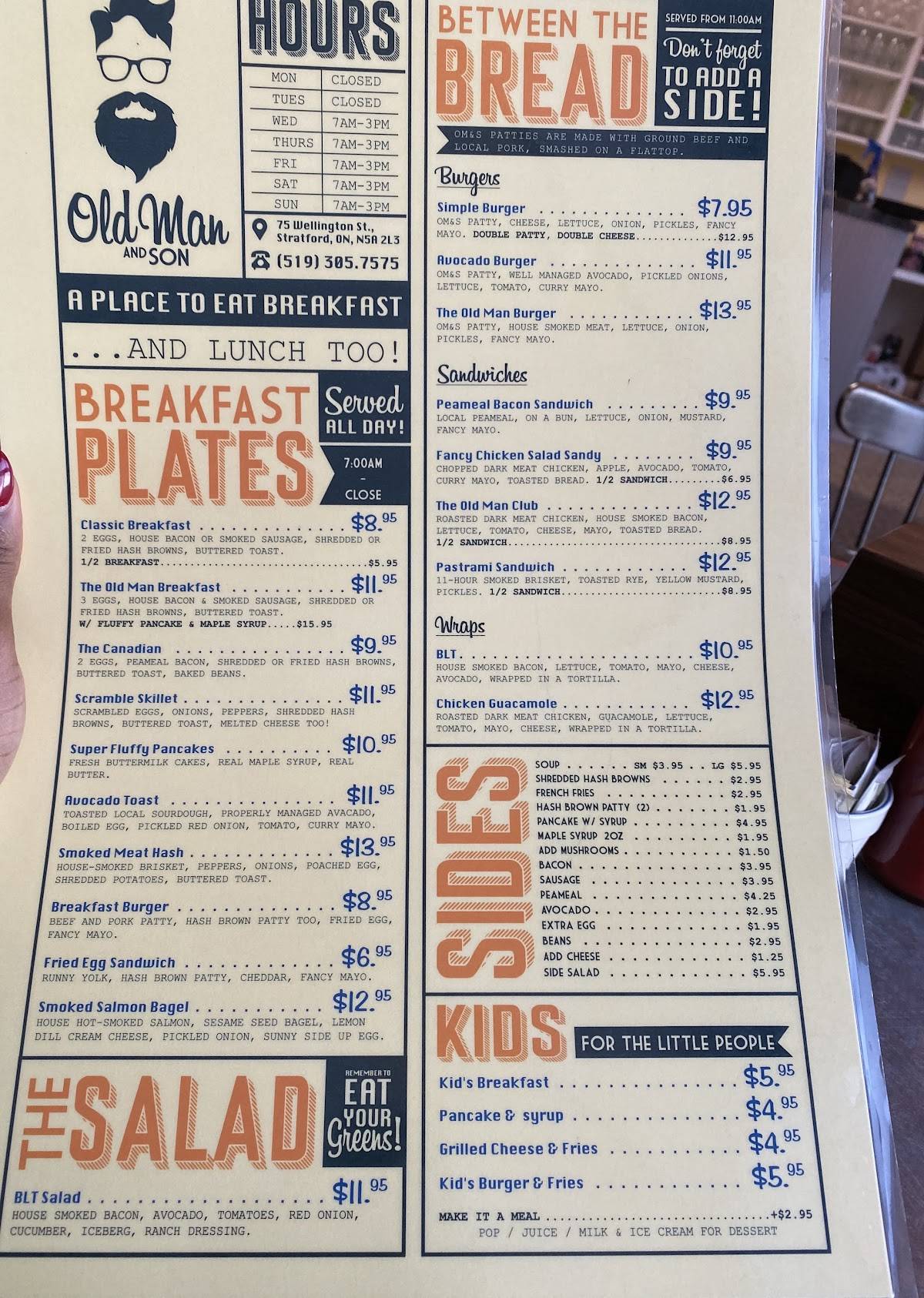 Menu at Whatever 75 restaurant, Stratford