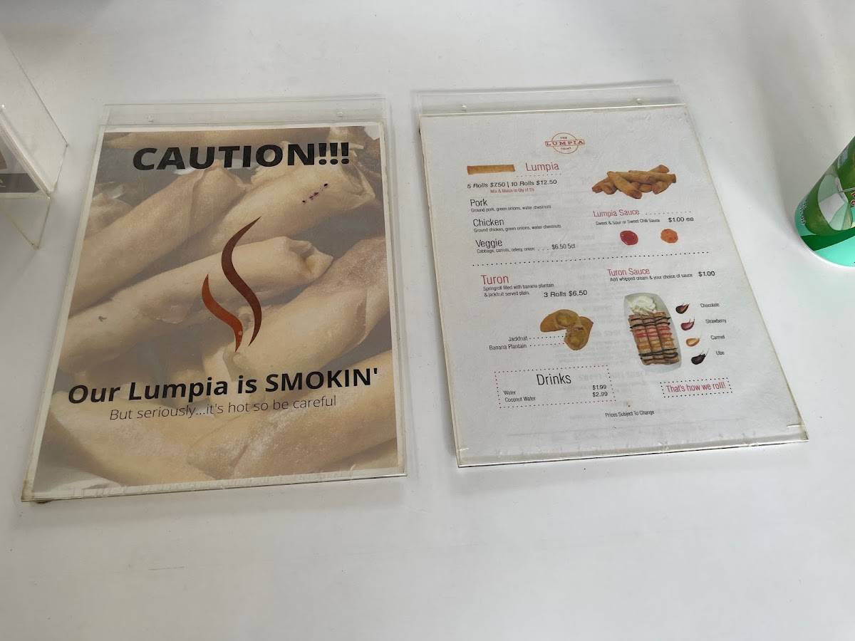 Menu at THE LUMPIA JOINT restaurant, San Diego