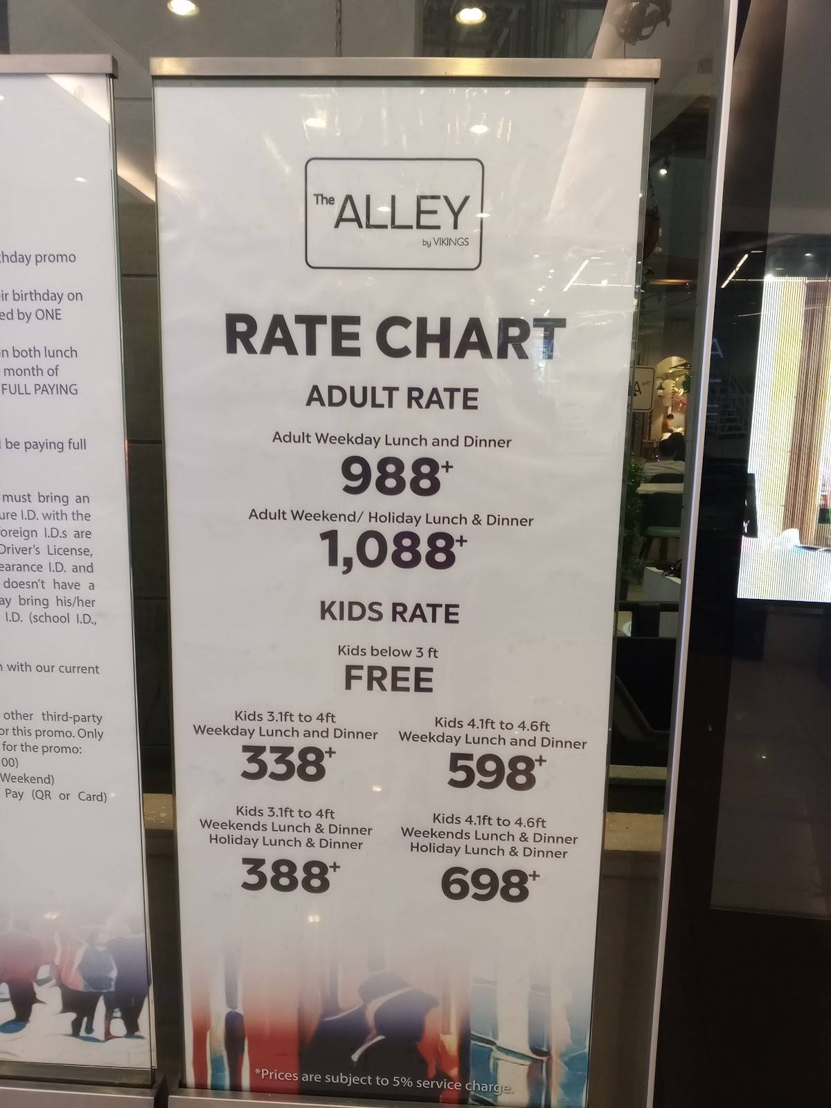 Menu at The Alley by Vikings BGC restaurant, Taguig, C1