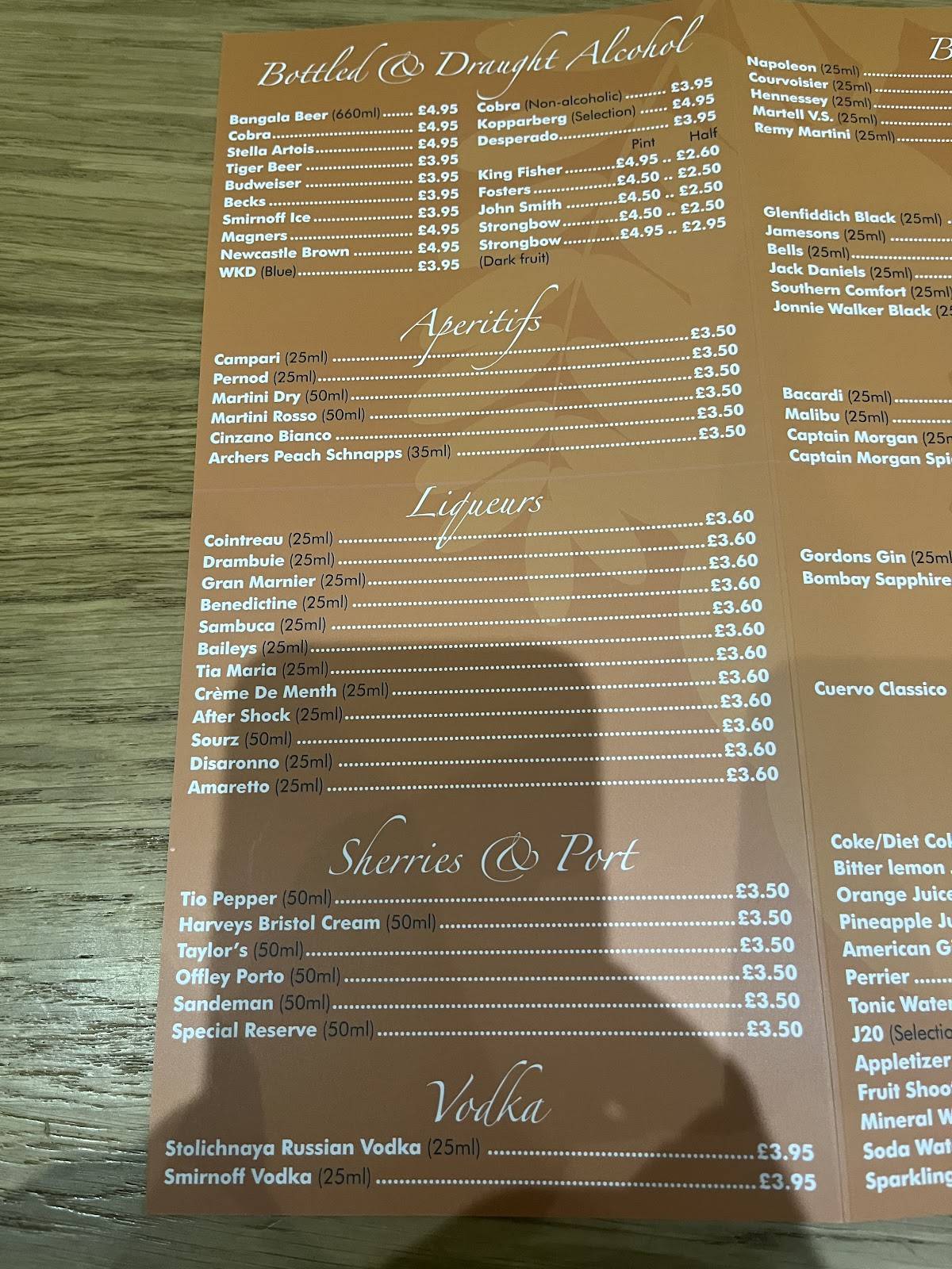 Menu at Tamarind Restaurant & Bar Tredegar, Tredegar