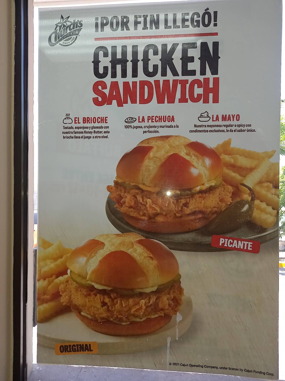 Carta del restaurante Church's Texas Chicken, Tampico, Av. Miguel ...