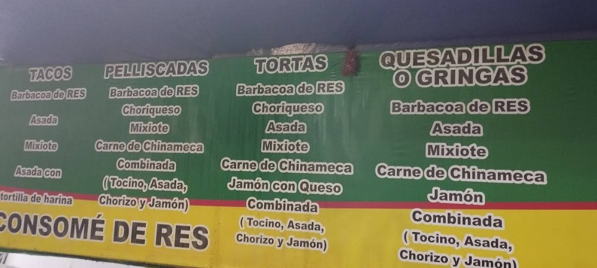Carta del restaurante Taqueria El Piolin, Coatzacoalcos