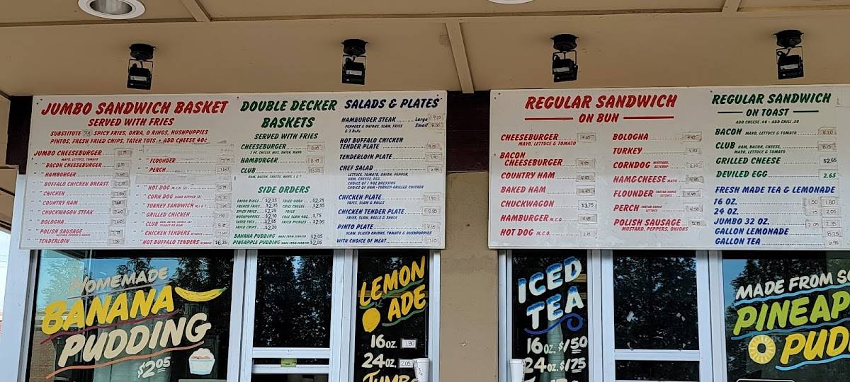 Menu at Taste-T-Drive-In restaurant, Shelby