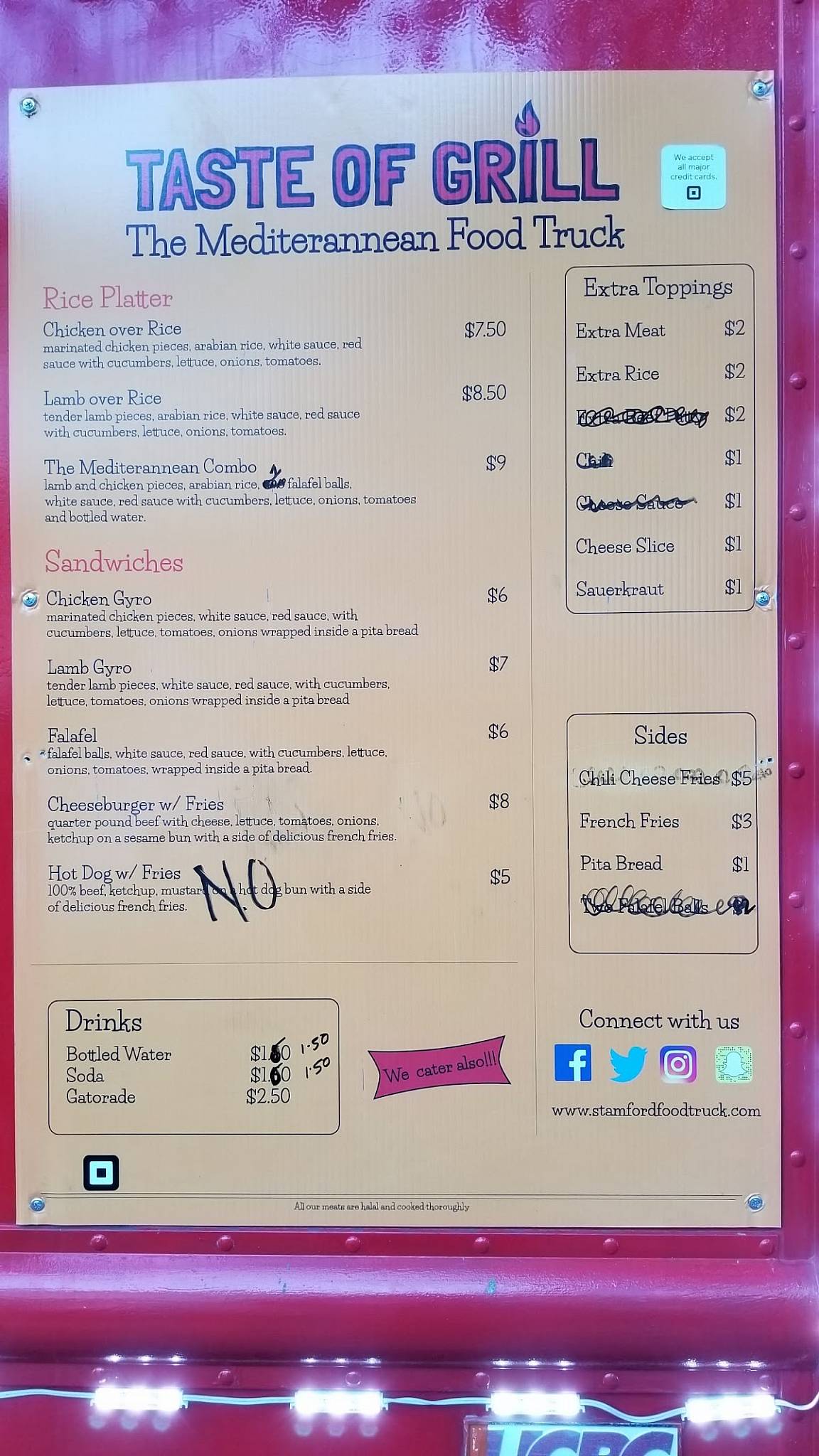 Menu at Taste of Grill restaurant, Stamford, 465 W Main St