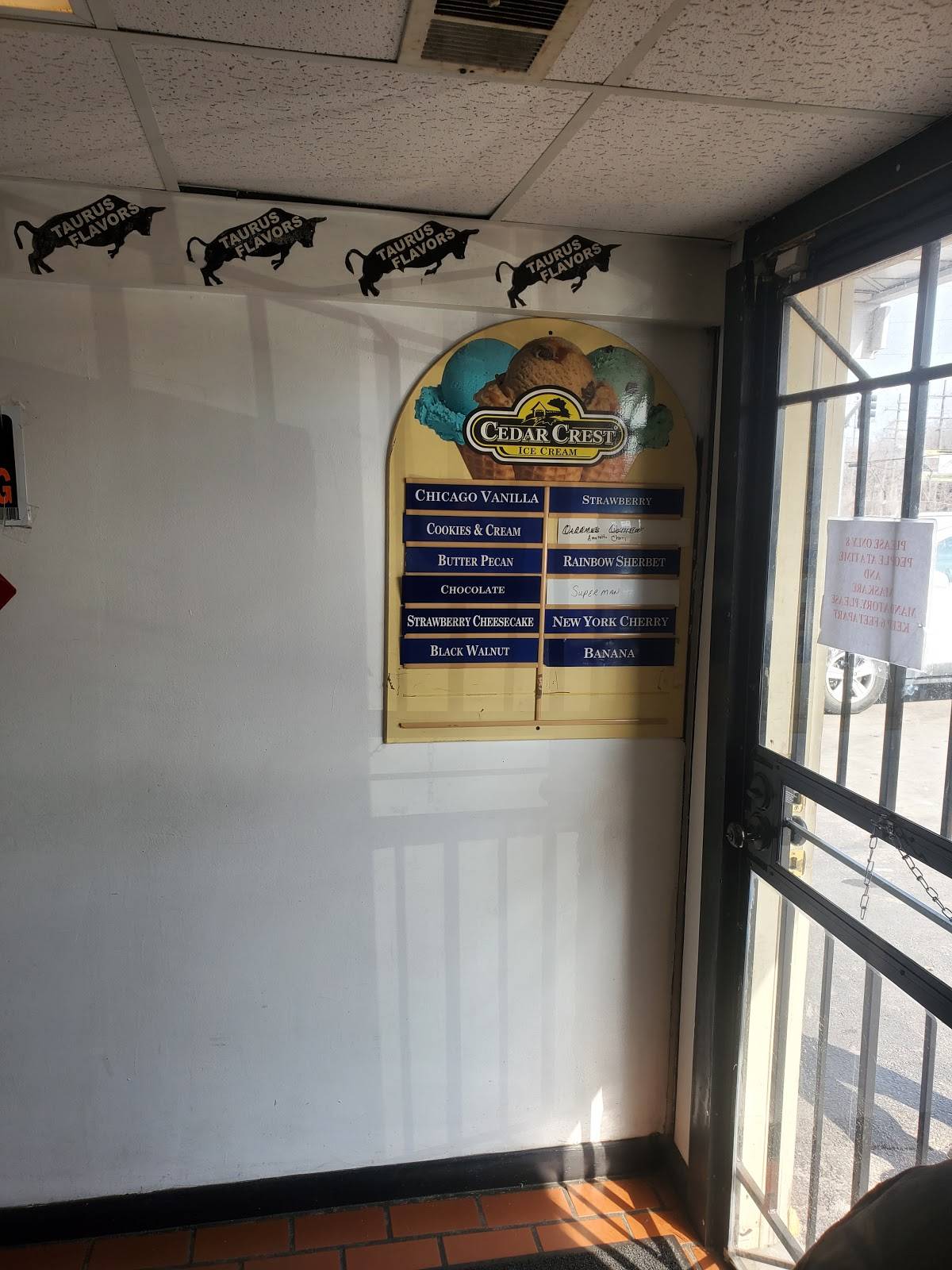 Menu at Taurus Flavors restaurant, Dolton
