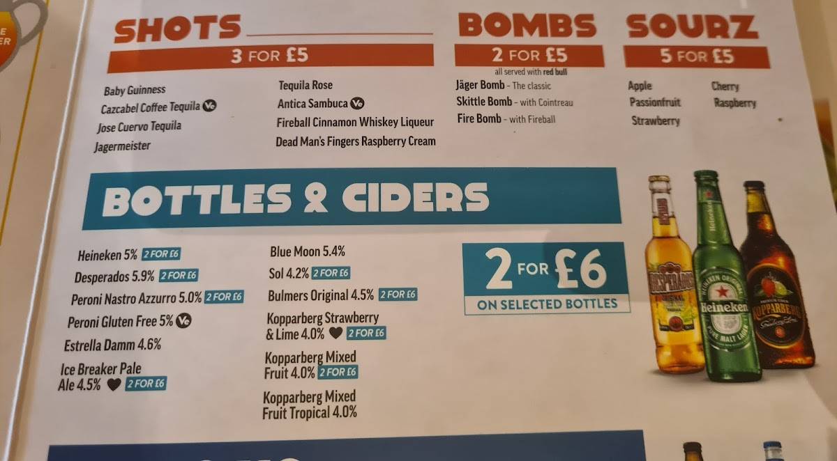 Menu at The Ashley Worksop (Hungry Horse) pub & bar, Worksop