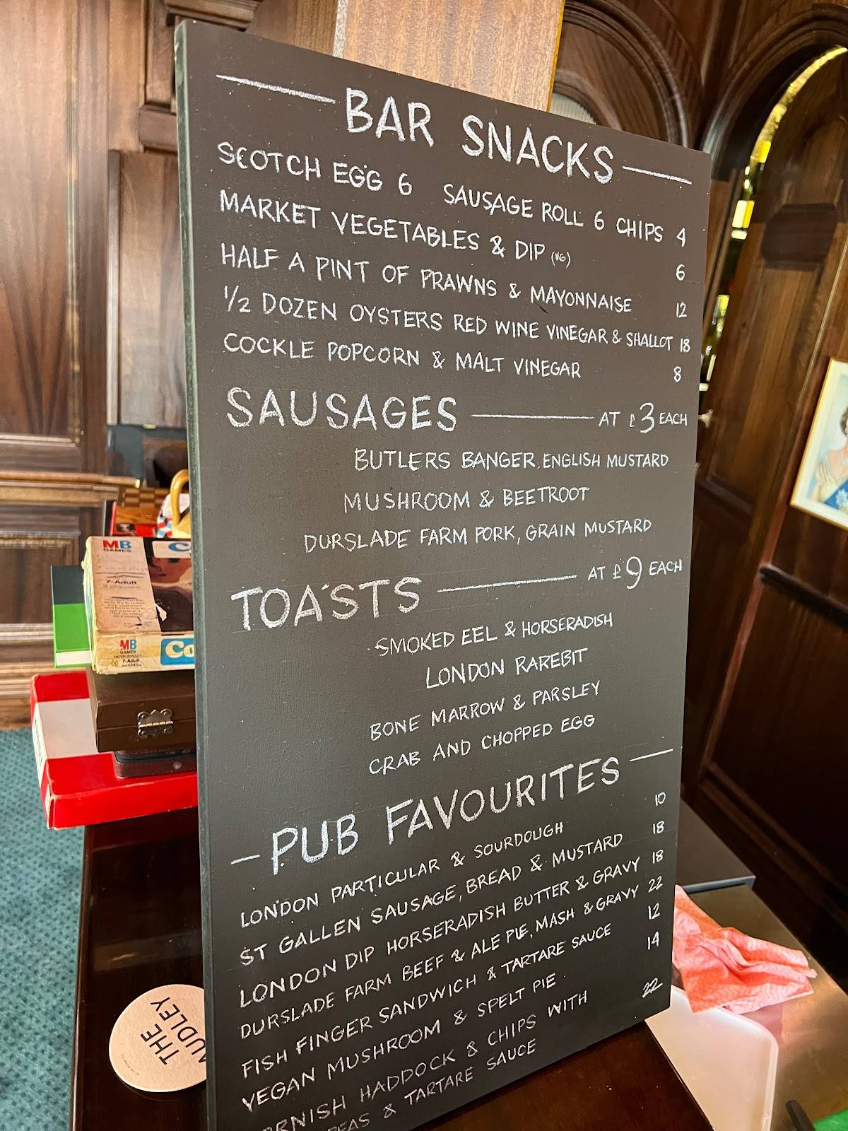 Menu at The Audley Public House, London