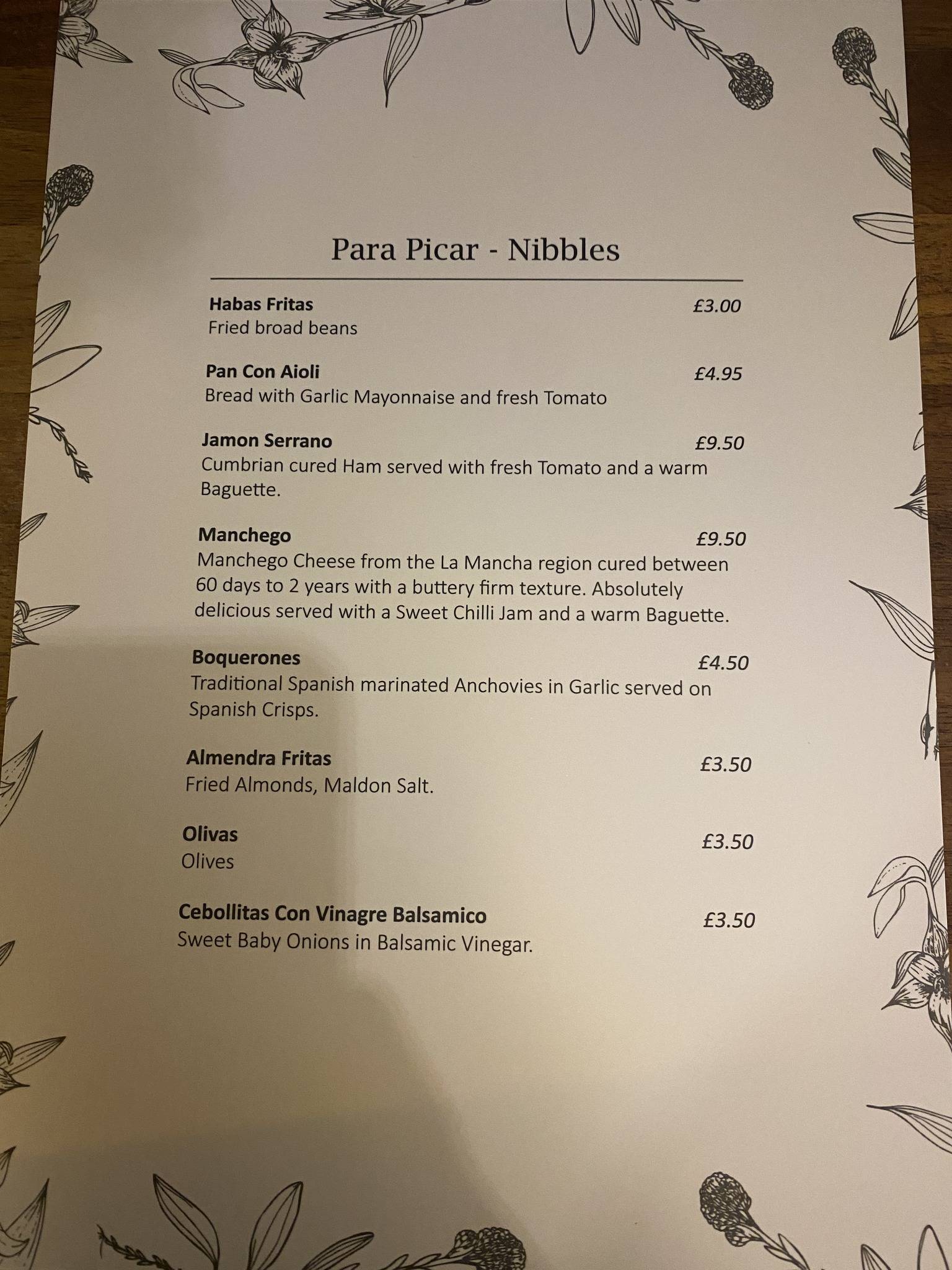 Menu at The Bank of Silloth restaurant, Silloth