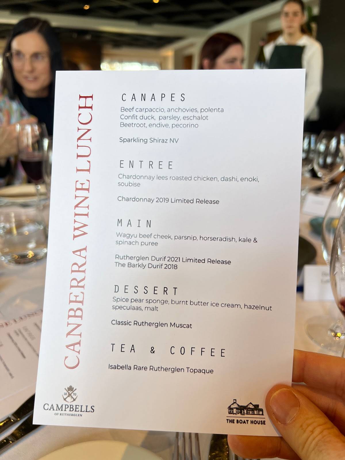 Menu at The Boat House restaurant, Barton