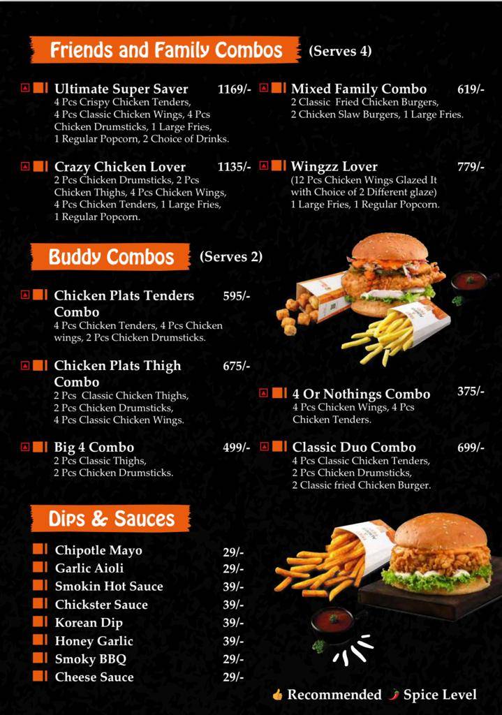 Menu at THE CHICKSTER, Pune