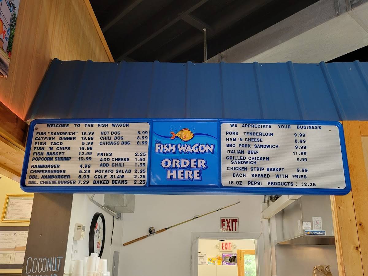 Menu at The Fish Wagon restaurant, Farmer City