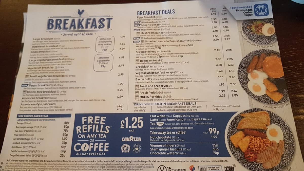 Menu at The Furze Wren - JD Wetherspoon pub & bar, Bexleyheath