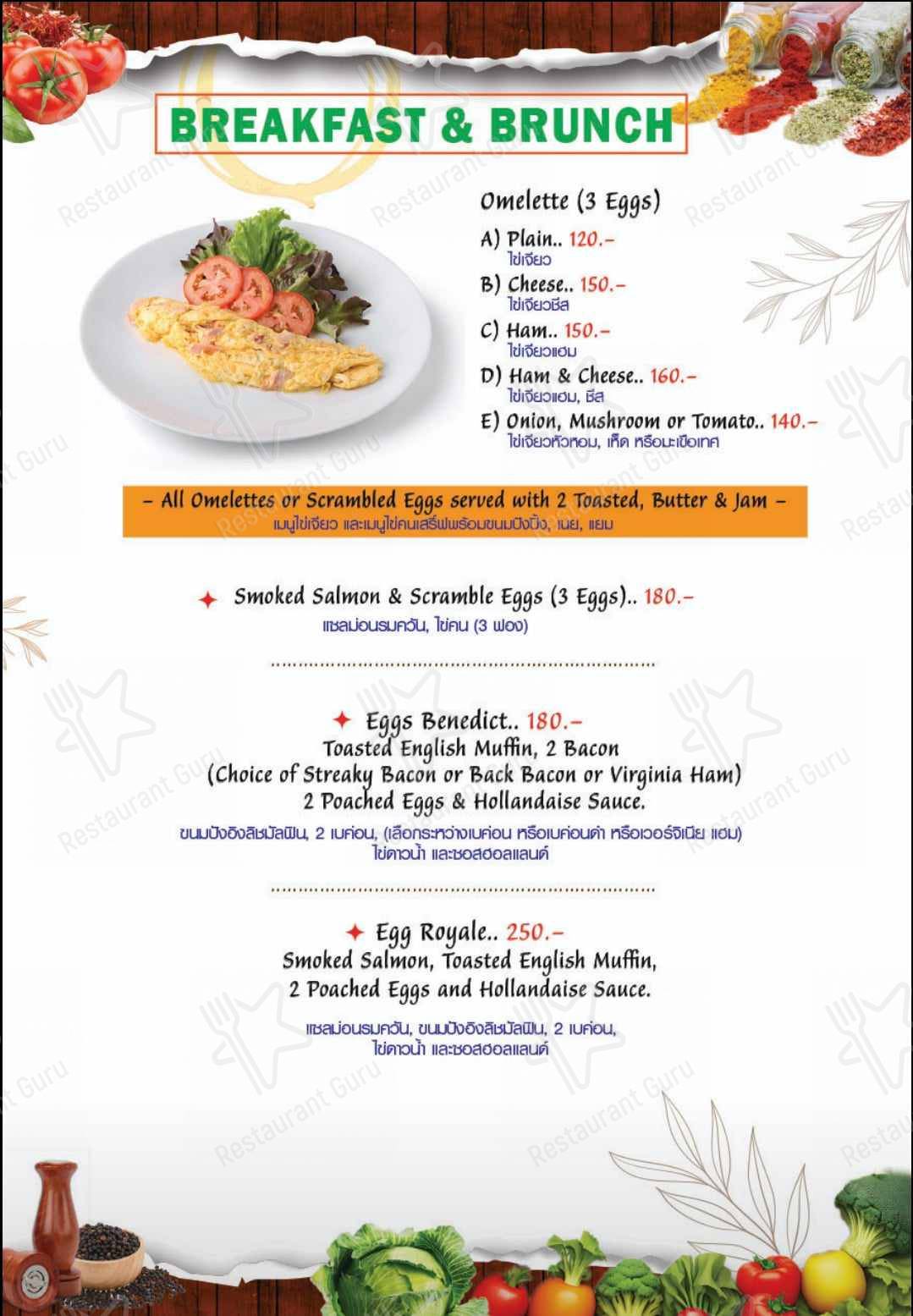 Menu at The Golden Ferret Restaurant and Golf Society Pattaya, Pattaya City