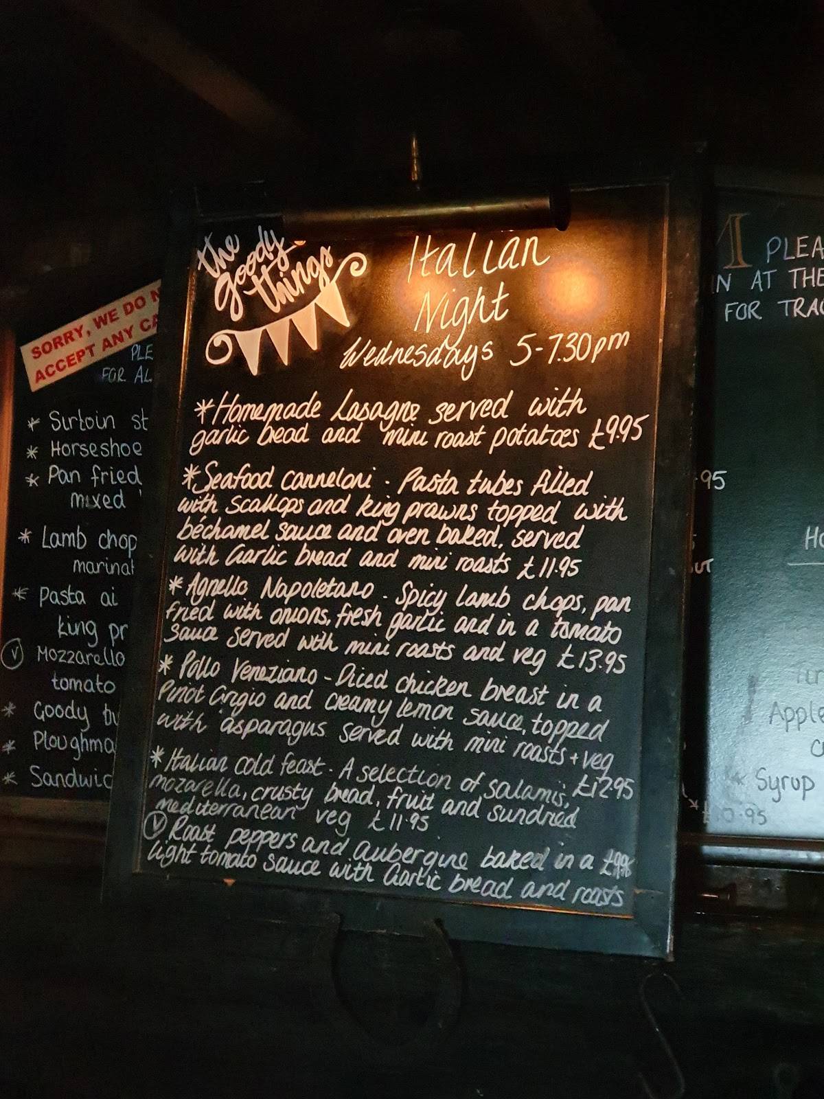 Menu at The Goodmanham Arms pub & bar, Goodmanham, Main St