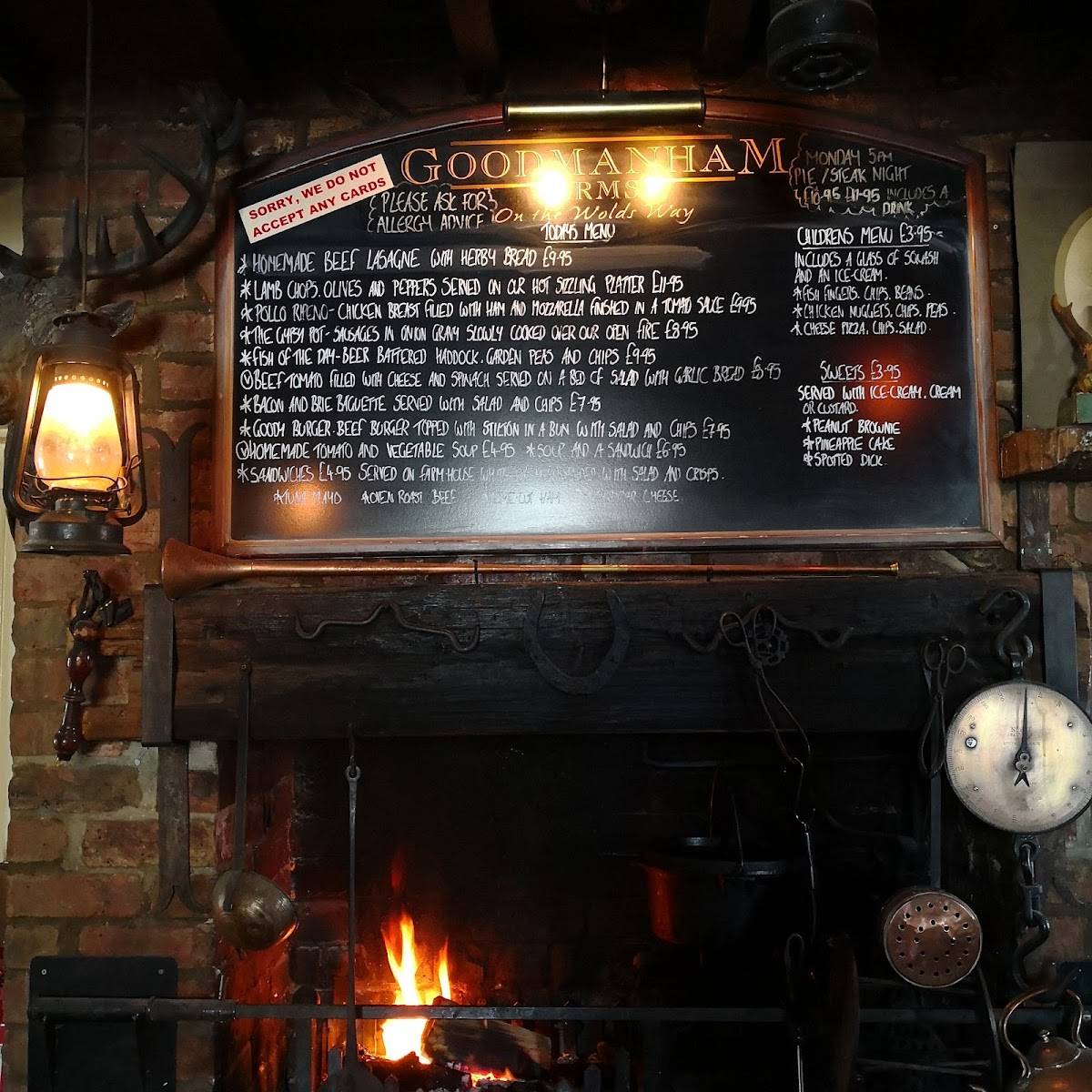 Menu at The Goodmanham Arms pub & bar, Goodmanham, Main St