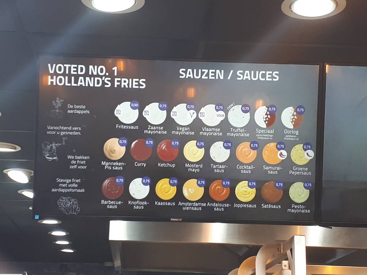 Menu at The Grasshopper, Amsterdam