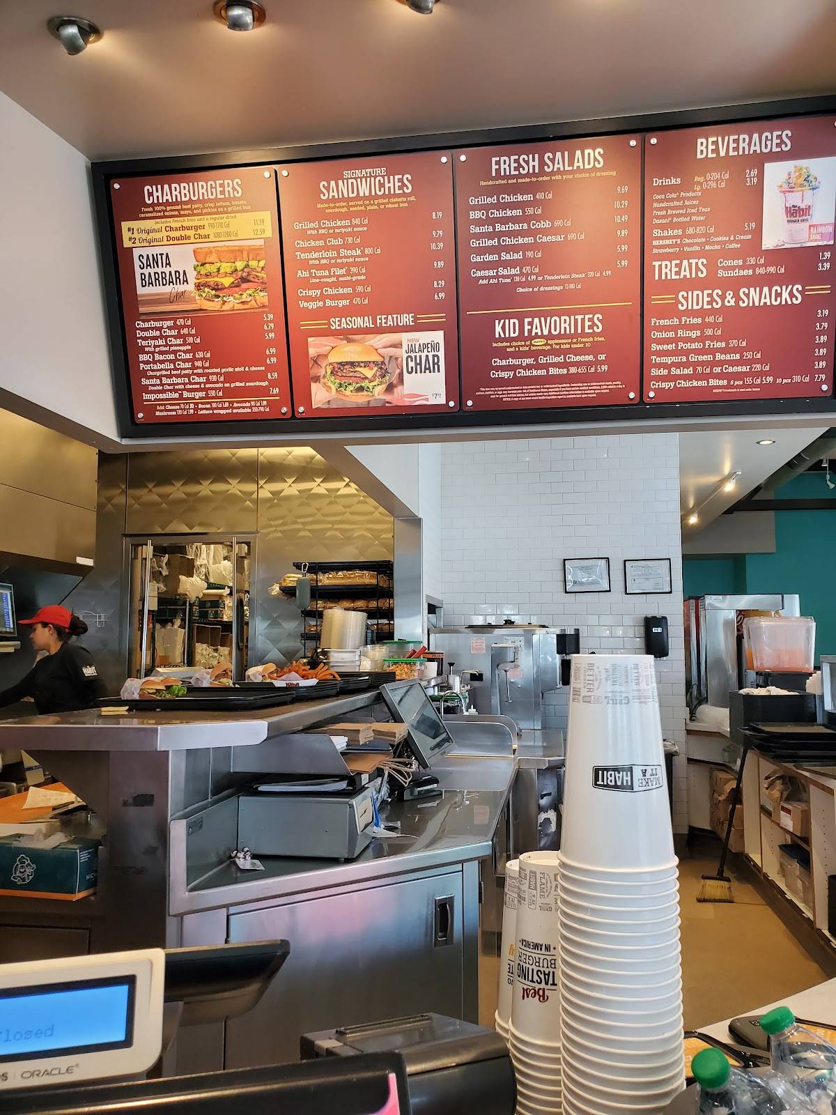 Menu at The Habit Burger Grill restaurant, Farmington