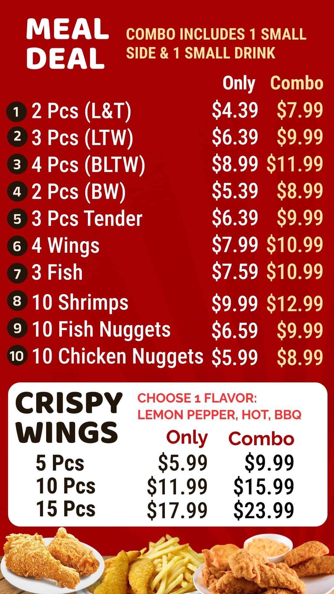 Menu at The Hen House Fried Chicken & Seafood - Mansfield restaurant ...