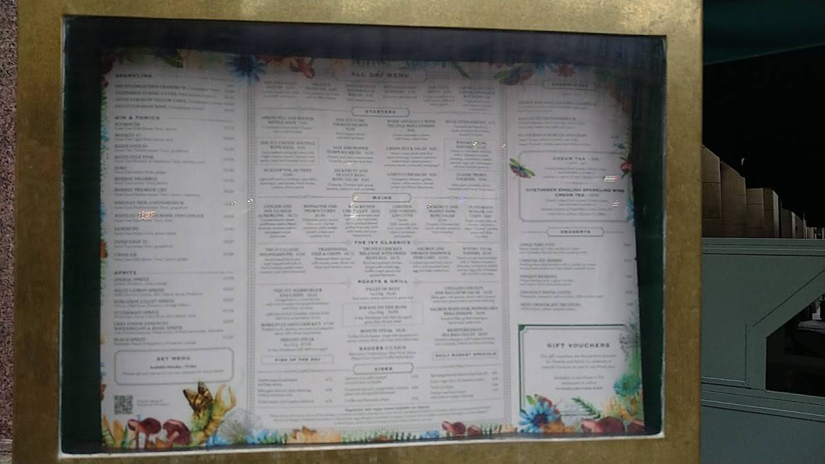 Menu at The Ivy Buchanan Street, Glasgow restaurant, Glasgow, 106 ...
