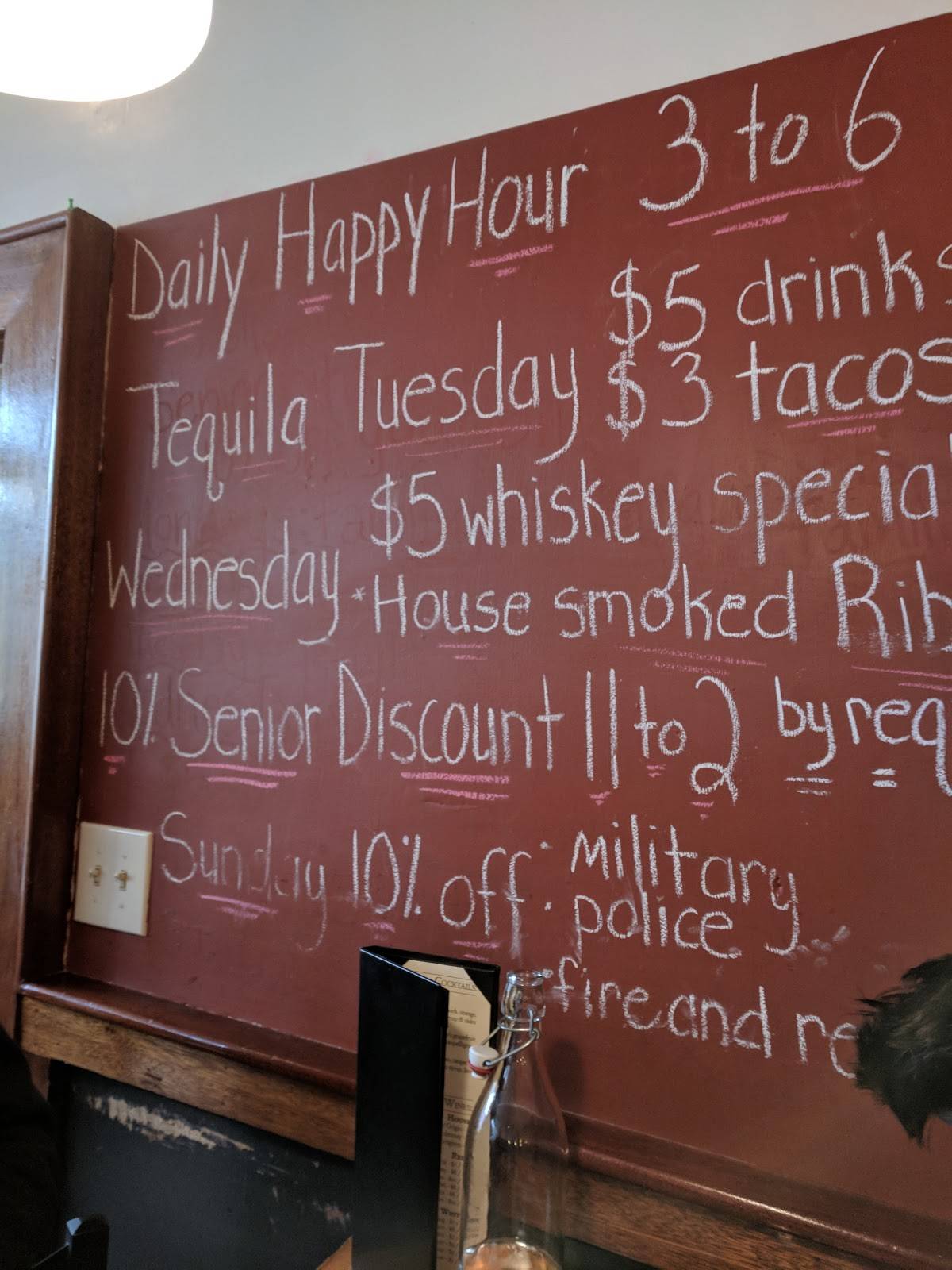 Menu at The Oak House restaurant, Newmarket